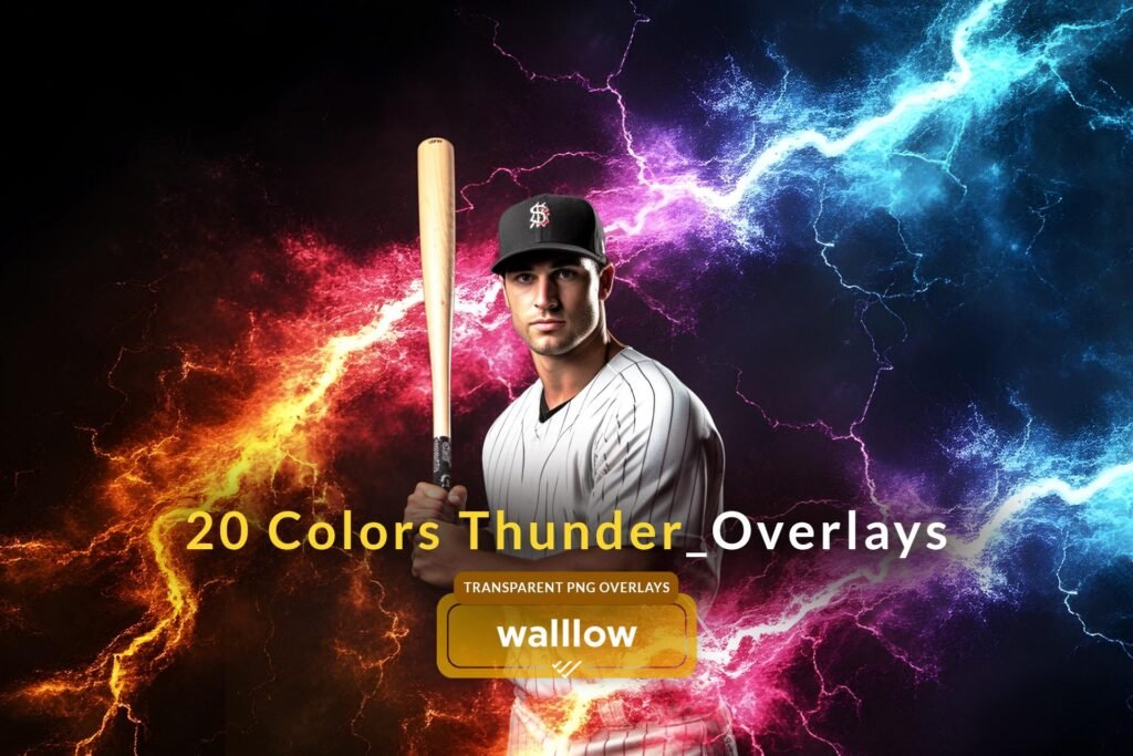 Colorful Thunder Lightning Transparent PNG Overlays – walllow.com
