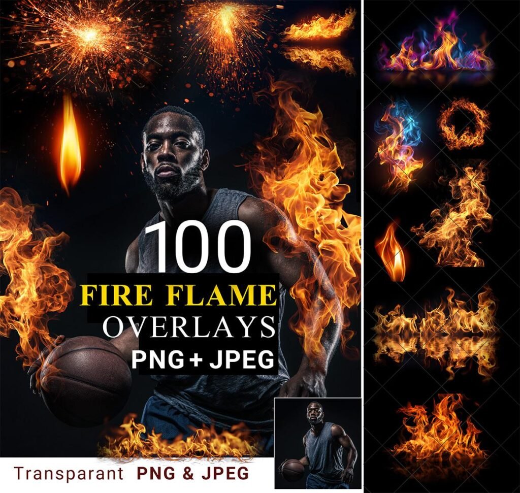 100 Fire Overlay PNG & JPEG | Transparent Flames Effect | Fire Clipart ...