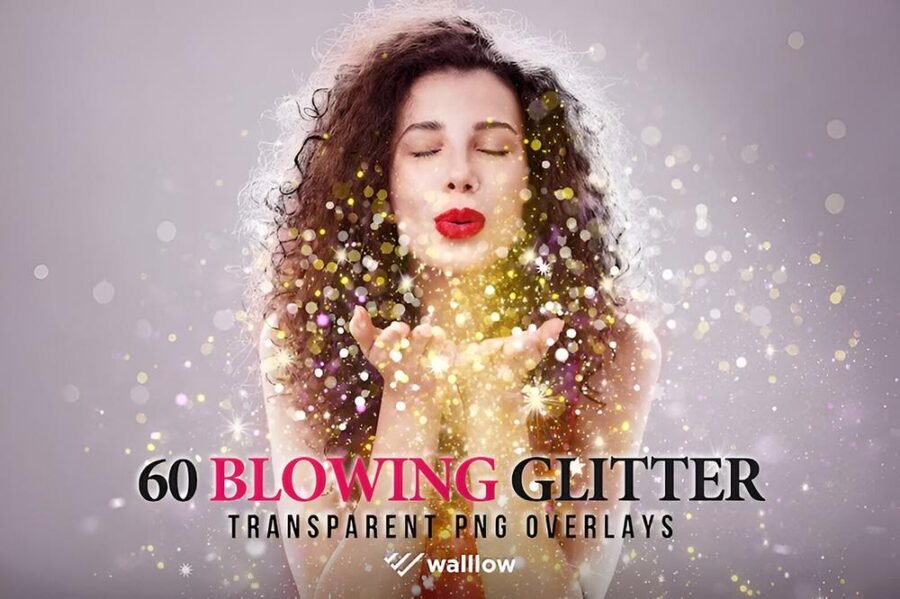 Blowing Glitter Overlays Realistic Glitter dust photoshop overlays ...
