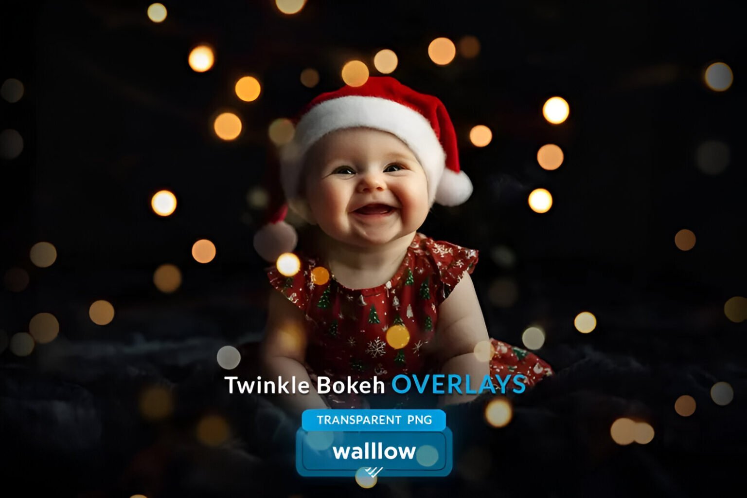 Twinkle Bokeh Lights Overlays | Christmas Lights PNG Overlays Photoshop ...