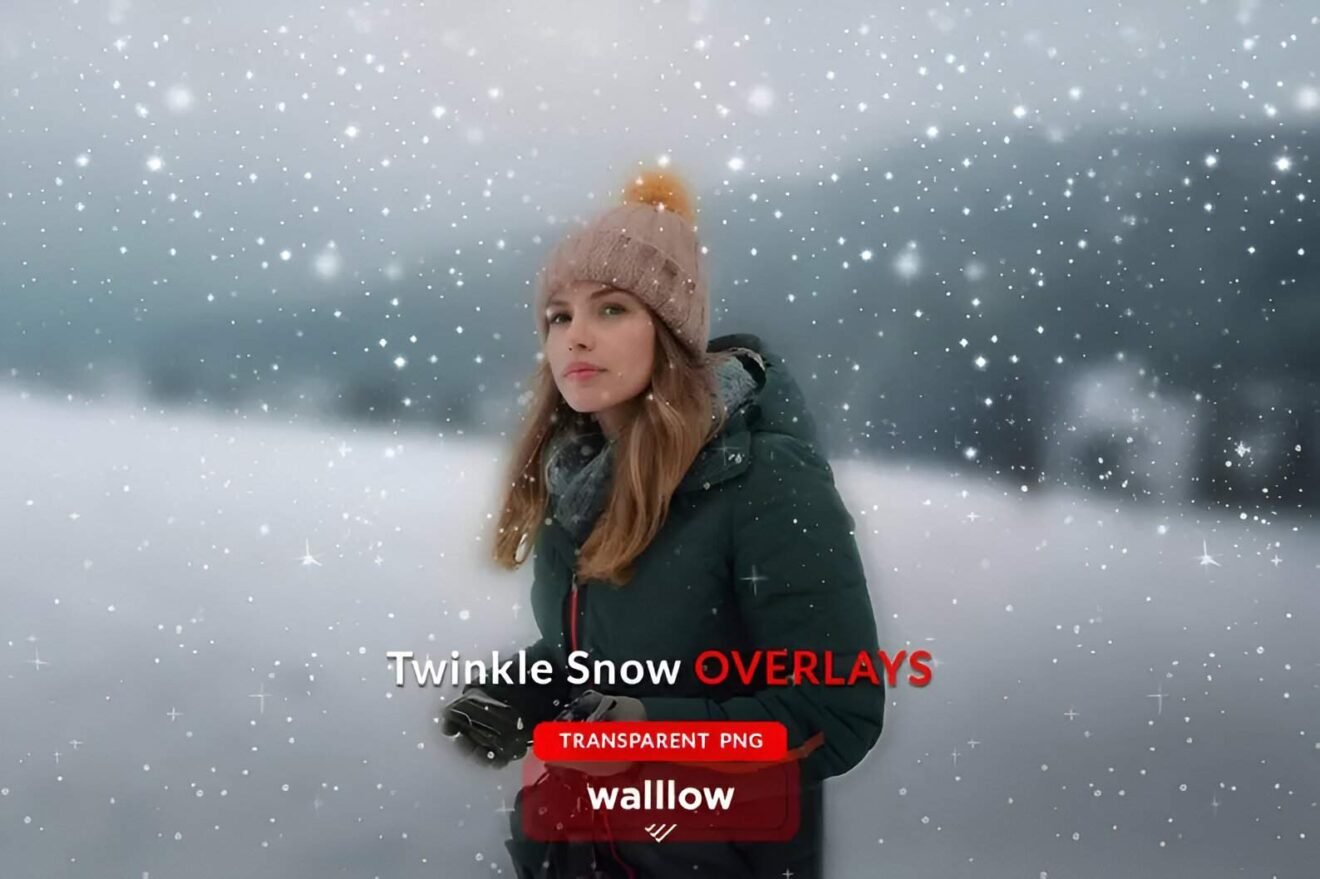Twinkle Snow Overlays, Sparkle Snow Overlays, Falling Snow PNG, Winter ...