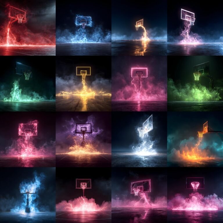 60 Basketball Digital Backdrops Bundle | Epic Sports Backgrounds | Neon ...